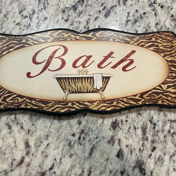Bath | Animal Print Bath Sign Used With A Few Minor Signs Of Wear ...